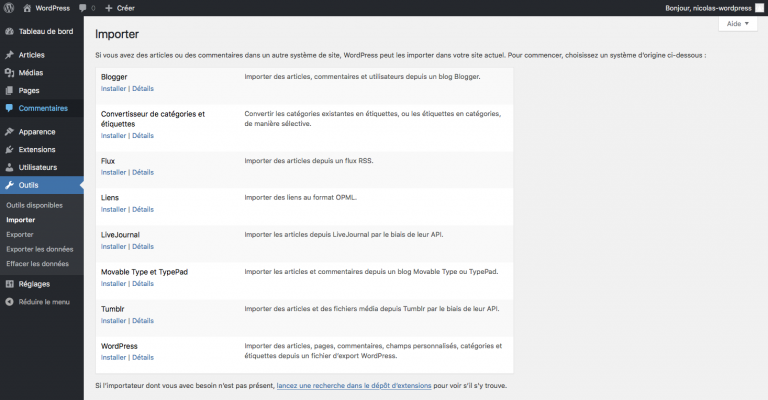 Administration de WordPress : Prise en main rapide de l'interface