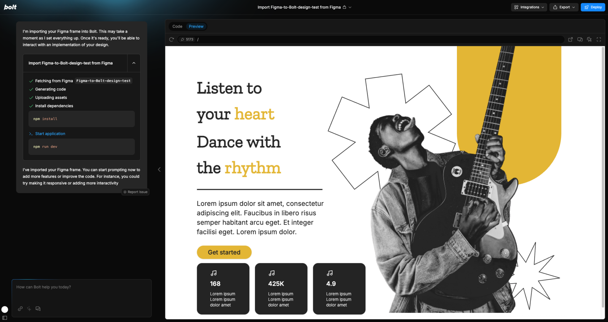 Figma design with Bolt integration : Guide for front-end developers